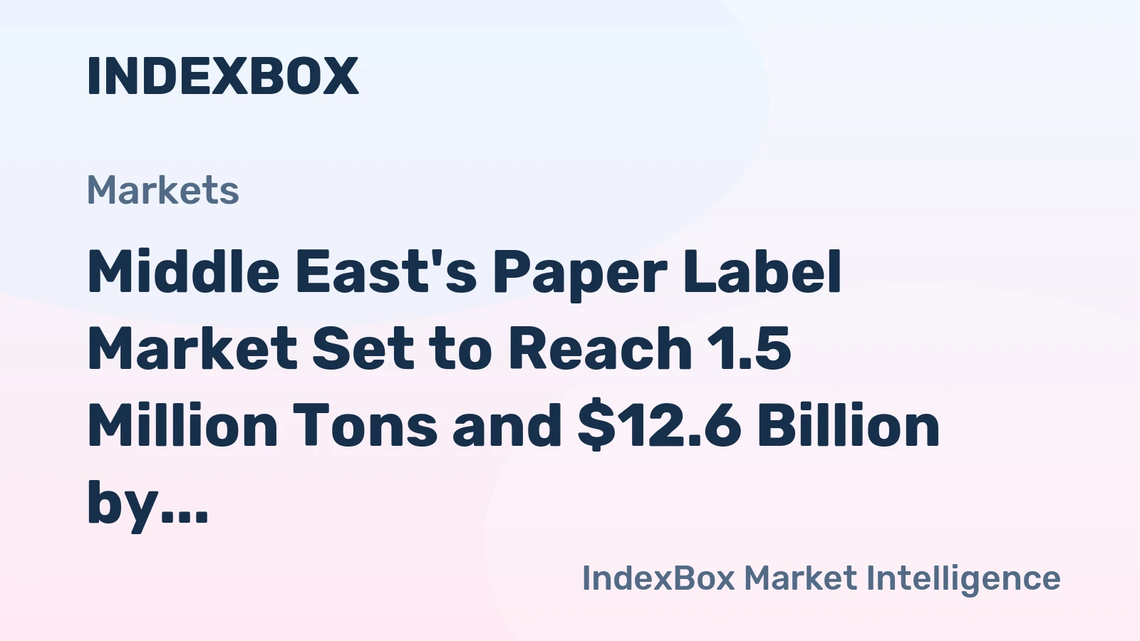 Middle East's Paper Label Market Set to Reach 1.5 Million Tons and $12.6 Billion by 2035