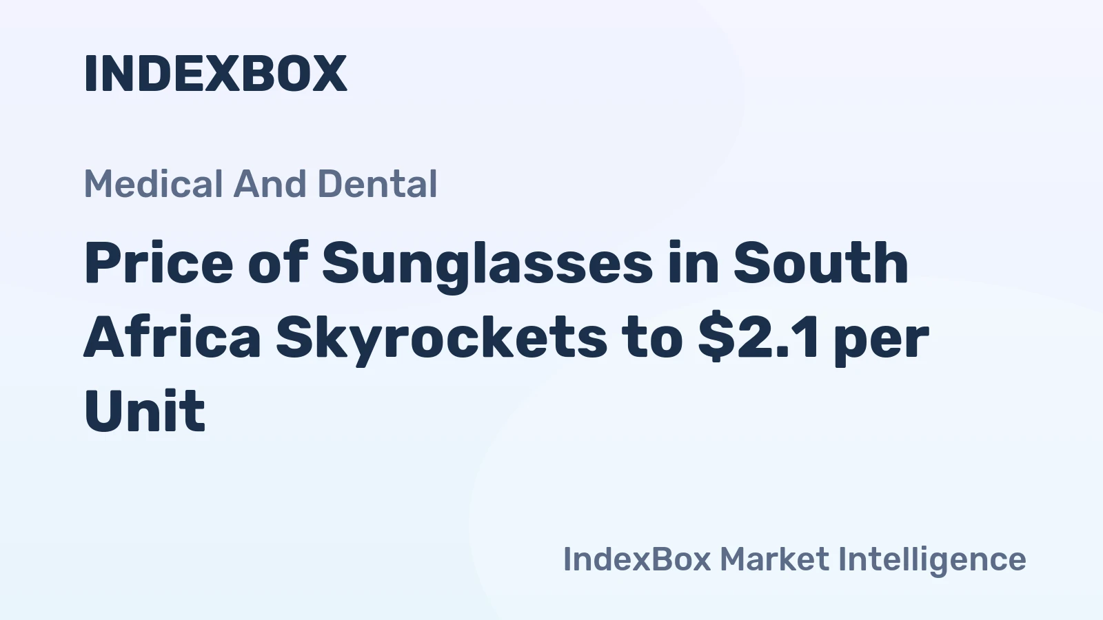Price of Sunglasses in South Africa Skyrockets to $2.1 per Unit