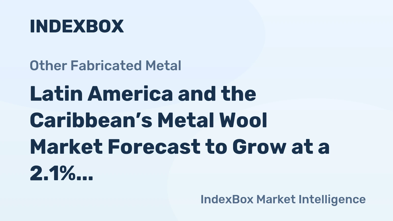 Latin America and the Caribbean’s Metal Wool Market Forecast to Grow at a 2.1% CAGR Through 2035