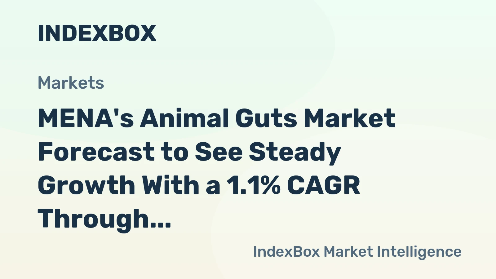 MENA's Animal Guts Market Forecast to See Steady Growth With a 1.1% CAGR Through 2035