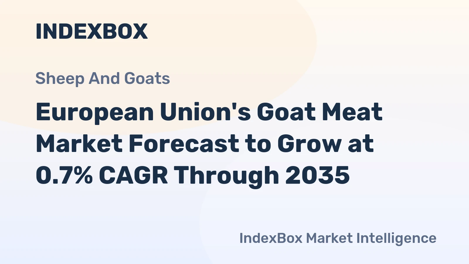 European Union's Goat Meat Market Forecast to Grow at 0.7% CAGR Through 2035