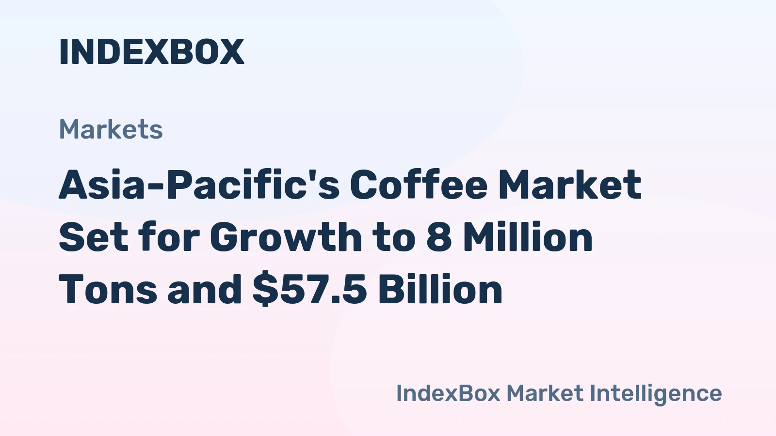 Asia-Pacific's Coffee Market Set for Growth to 8 Million Tons and $57.5 Billion