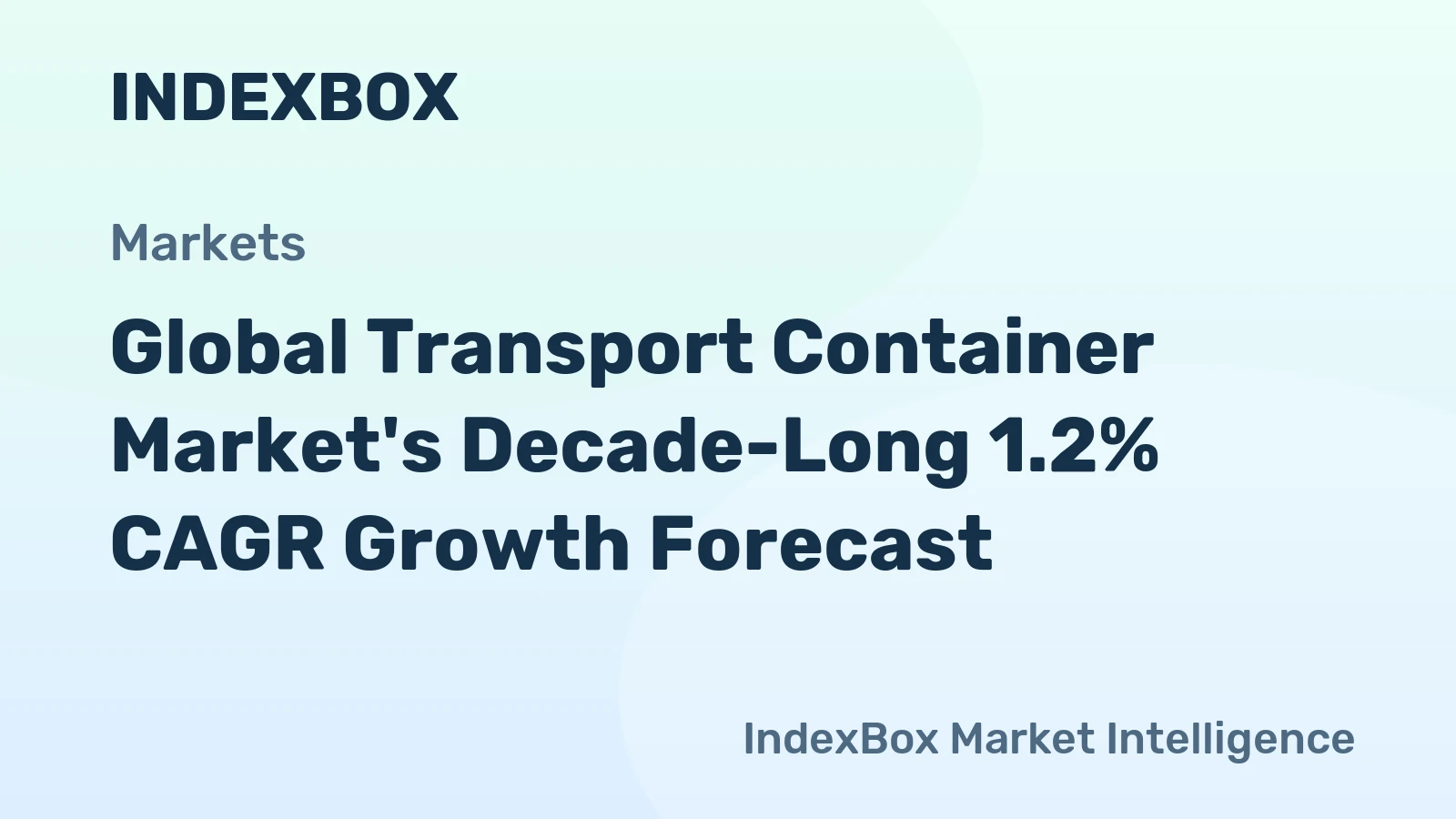 Global Transport Container Market's Decade-Long 1.2% CAGR Growth Forecast