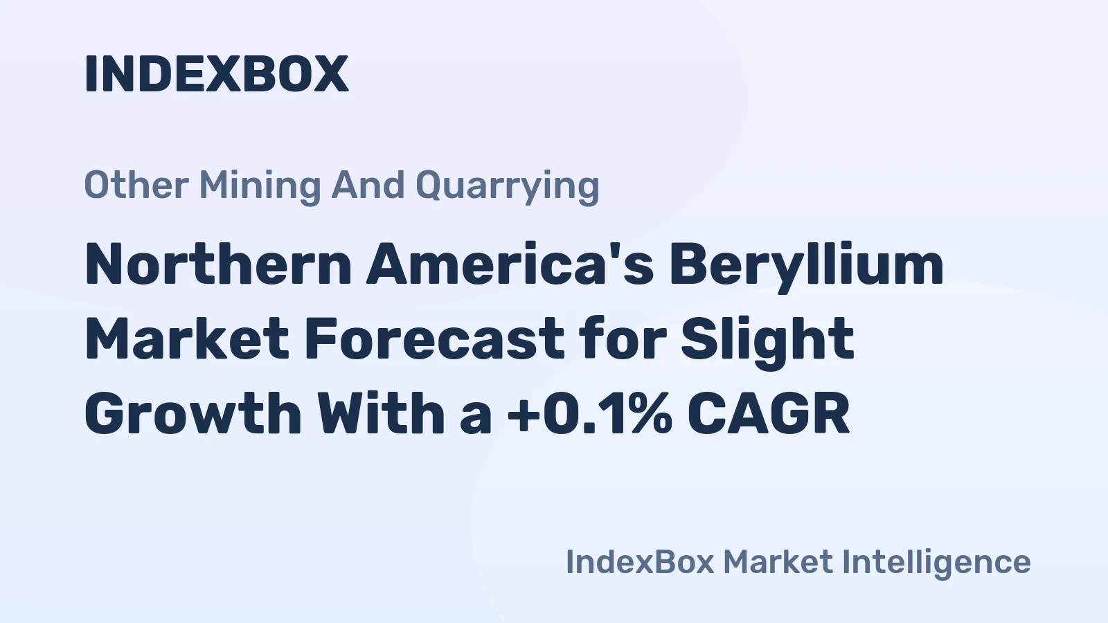 Northern America's Beryllium Market Forecast for Slight Growth With a +0.1% CAGR