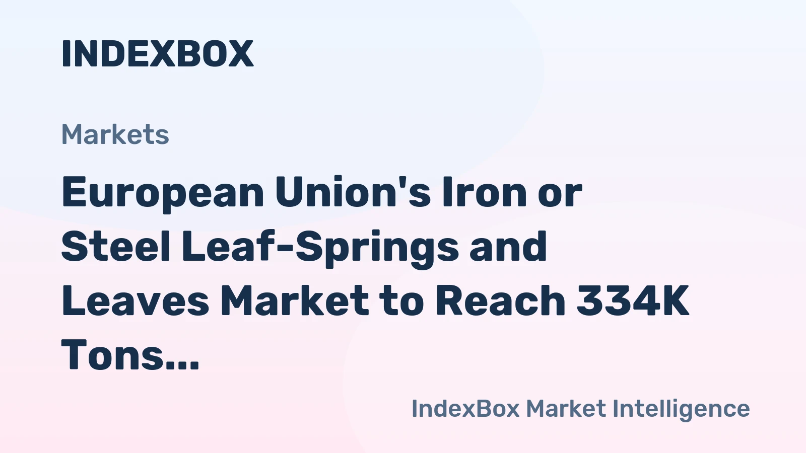 European Union's Iron or Steel Leaf-Springs and Leaves Market to Reach 334K Tons and $1.5B by 2035