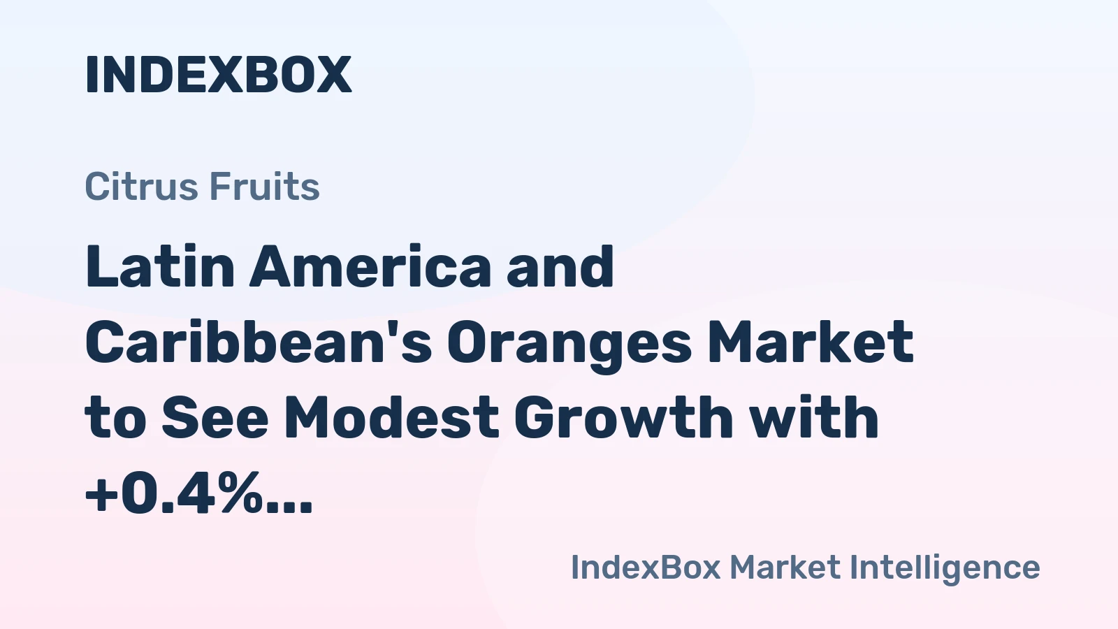 Latin America and Caribbean's Oranges Market to See Modest Growth with +0.4% CAGR Through 2035