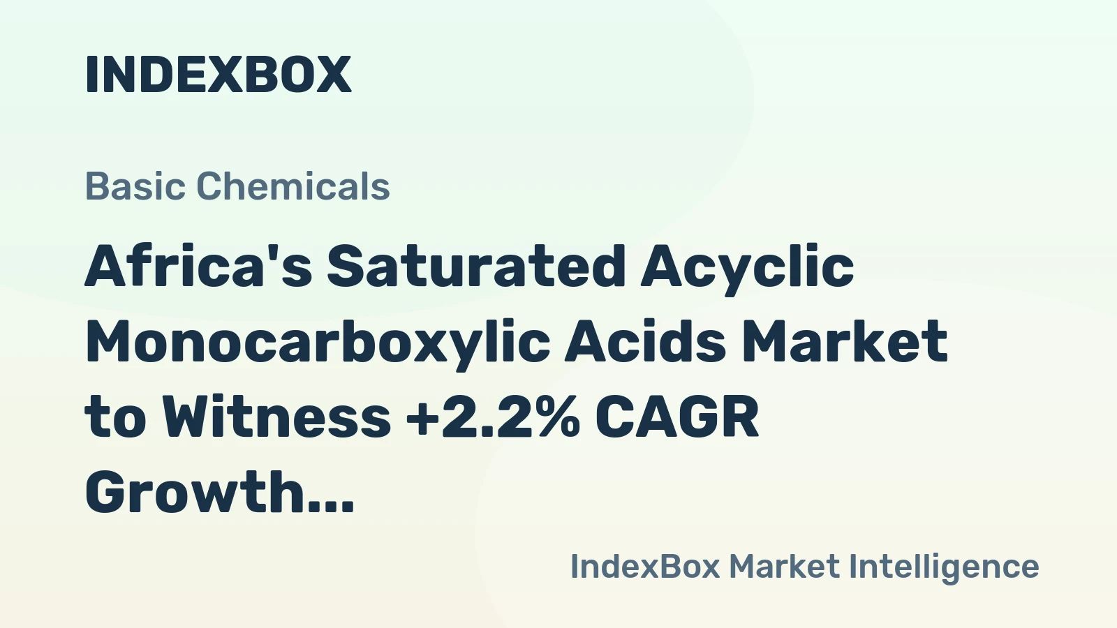 Africa's Saturated Acyclic Monocarboxylic Acids Market to Witness +2.2% CAGR Growth from 2024 to 2035