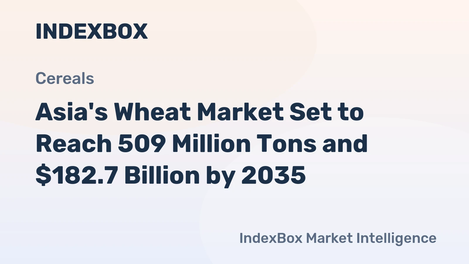Asia's Wheat Market Set to Reach 509 Million Tons and $182.7 Billion by 2035