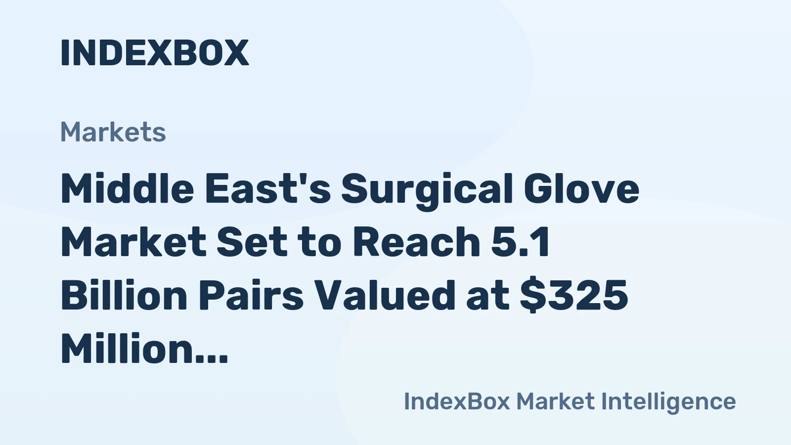Middle East's Surgical Glove Market Set to Reach 5.1 Billion Pairs Valued at $325 Million by 2035
