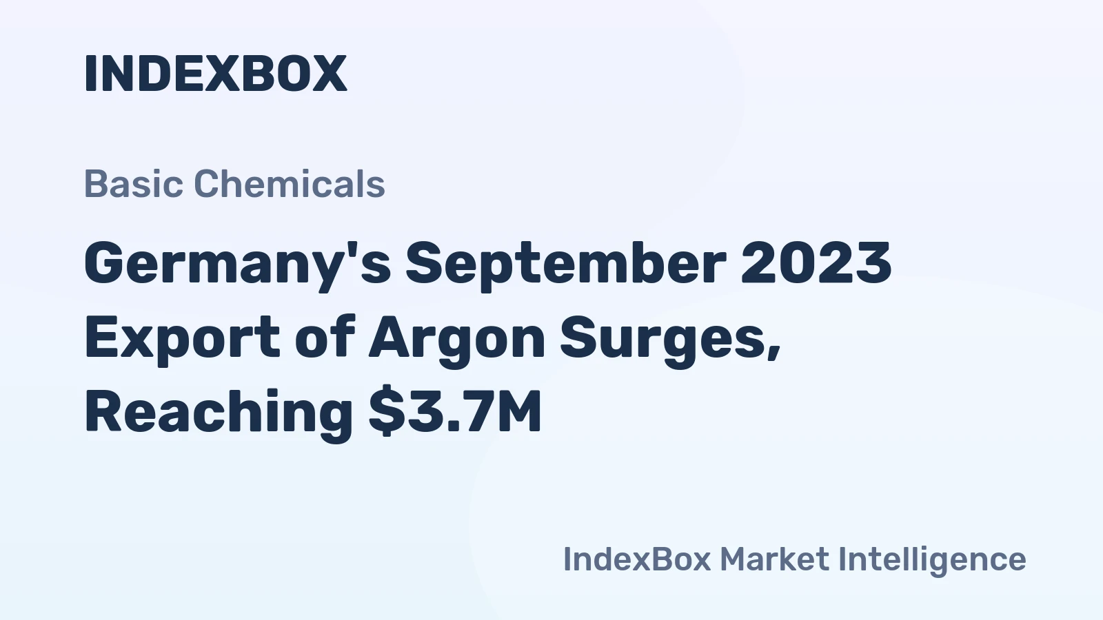 Germany's September 2023 Export of Argon Surges, Reaching $3.7M