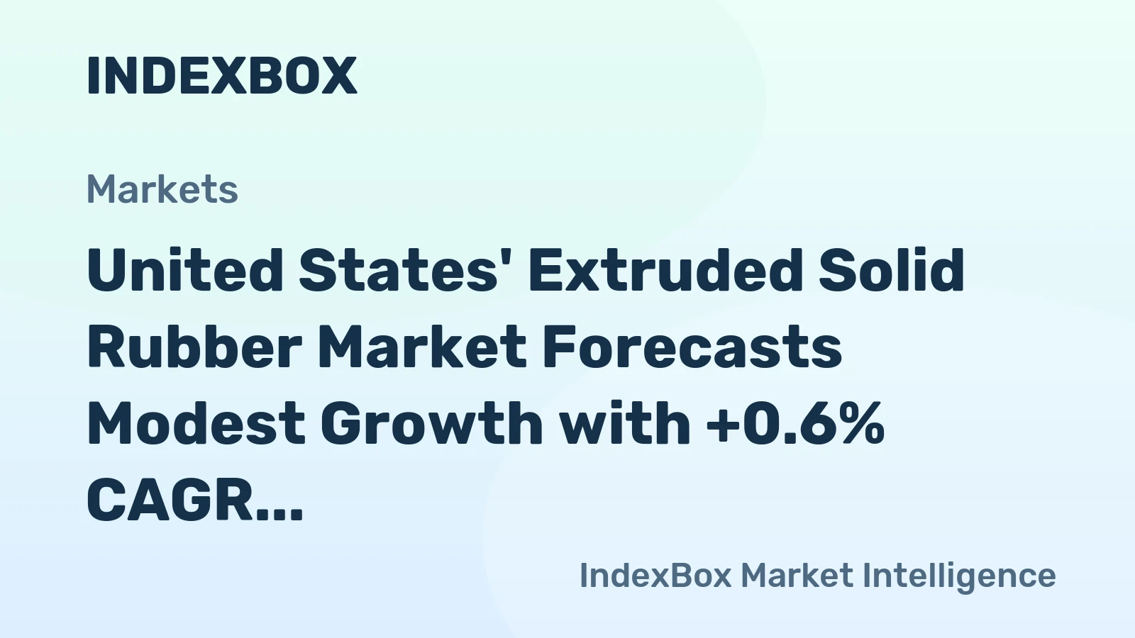 United States' Extruded Solid Rubber Market Forecasts Modest Growth with +0.6% CAGR Through 2035