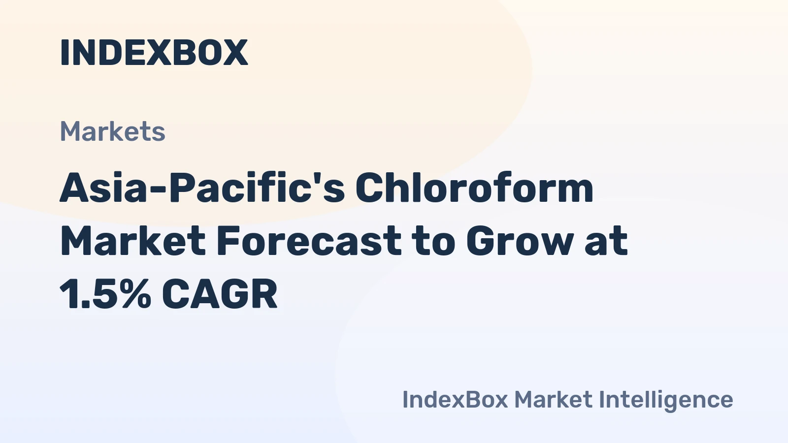 Asia-Pacific's Chloroform Market Forecast to Grow at 1.5% CAGR