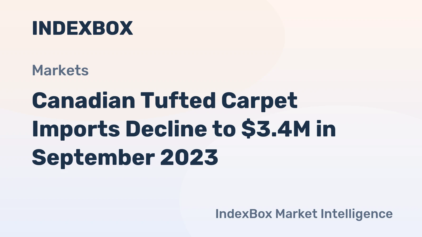 Canadian Tufted Carpet Imports Decline to $3.4M in September 2023