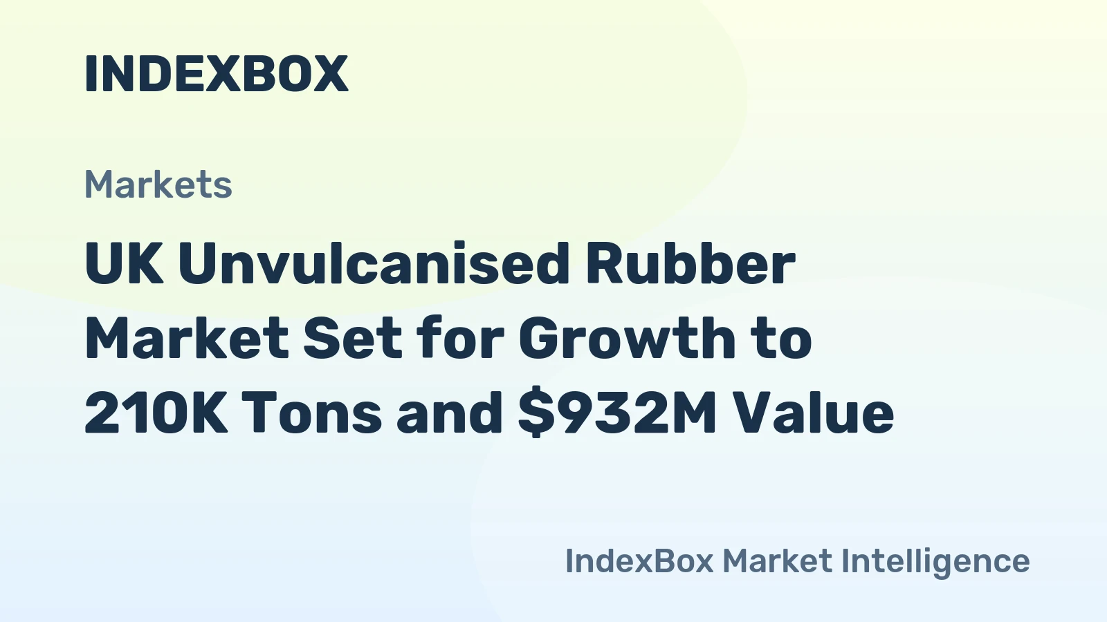 UK Unvulcanised Rubber Market Set for Growth to 210K Tons and $932M Value