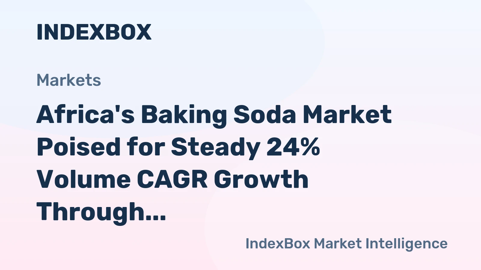 Africa's Baking Soda Market Poised for Steady 24% Volume CAGR Growth Through 2035