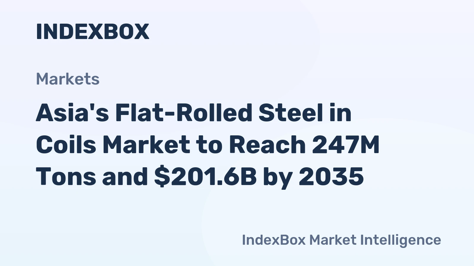 Asia's Flat-Rolled Steel in Coils Market to Reach 247M Tons and $201.6B by 2035
