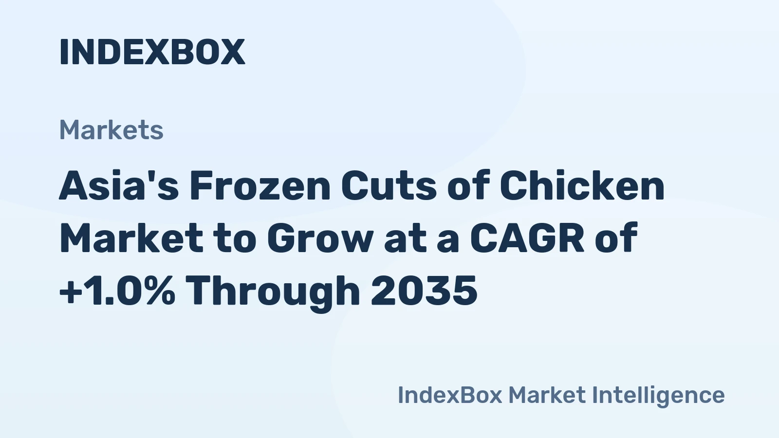 Asia's Frozen Cuts of Chicken Market to Grow at a CAGR of +1.0% Through 2035