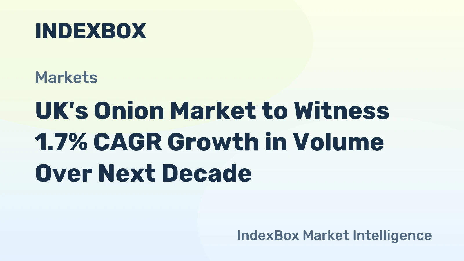 UK's Onion Market to Witness 1.7% CAGR Growth in Volume Over Next Decade
