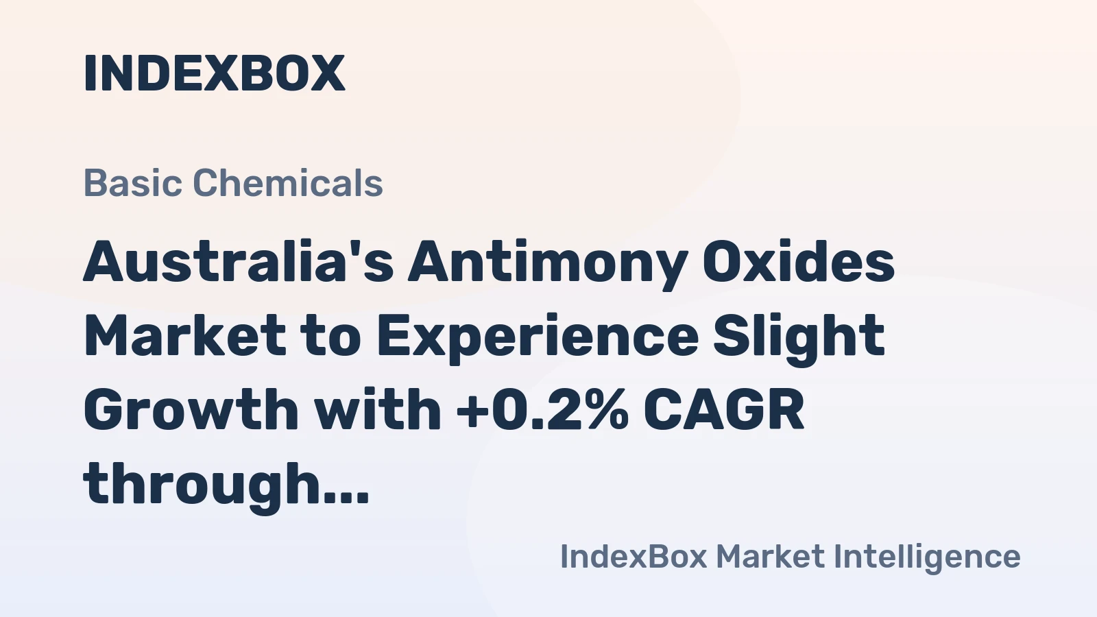 Australia's Antimony Oxides Market to Experience Slight Growth with +0.2% CAGR through 2035