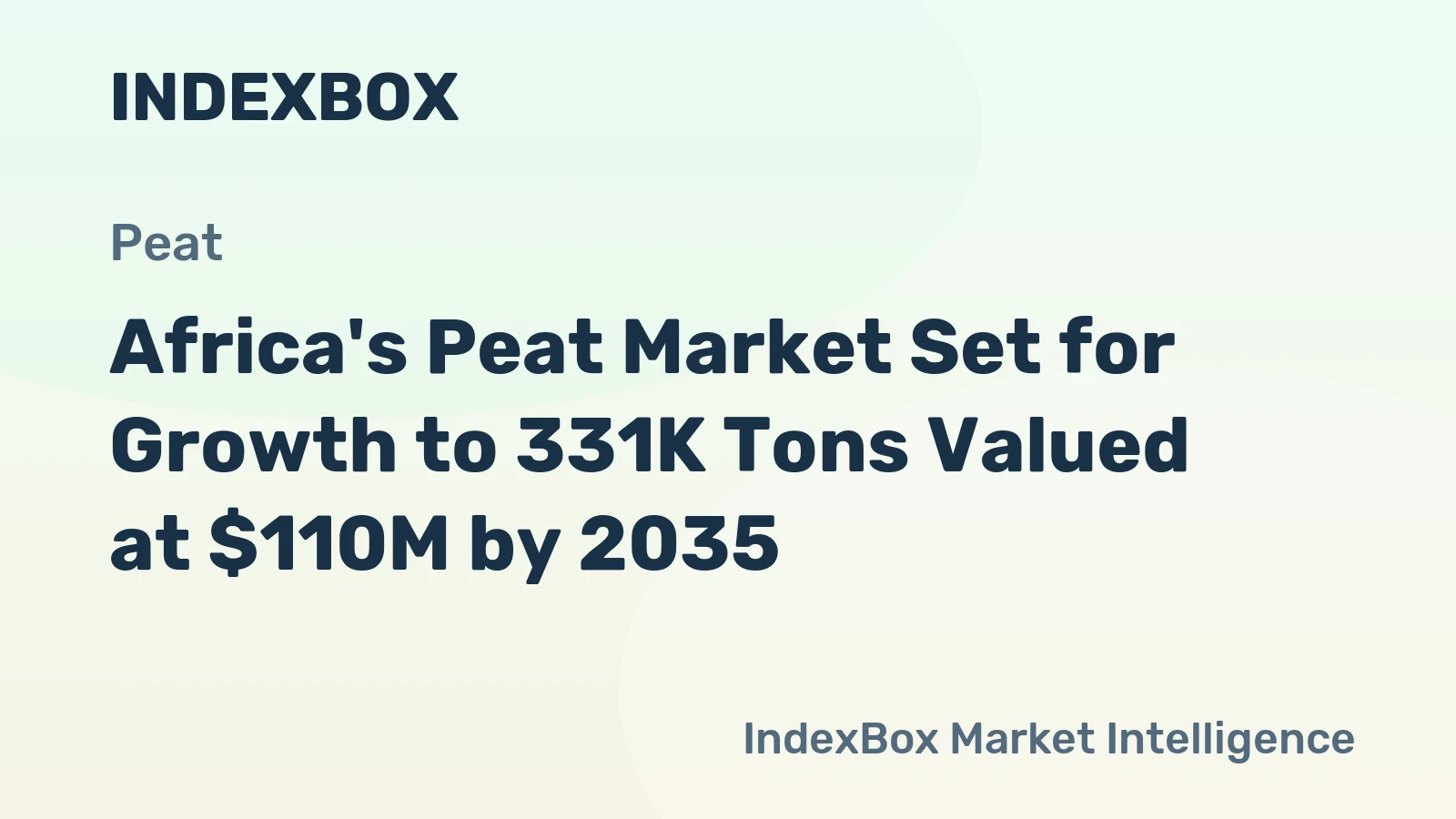 Africa's Peat Market Set for Growth to 331K Tons Valued at $110M by 2035