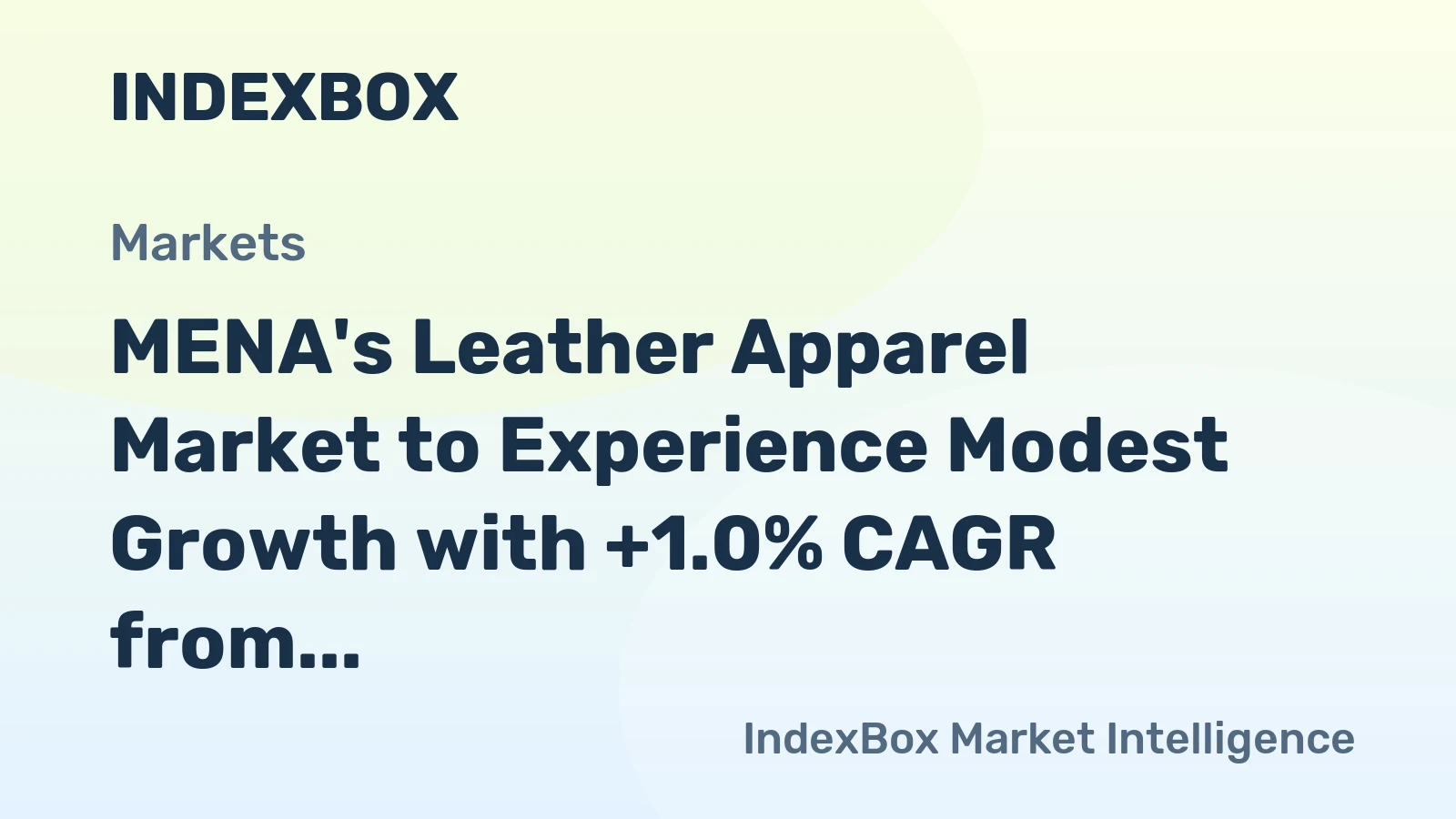 MENA's Leather Apparel Market to Experience Modest Growth with +1.0% CAGR from 2024-2035