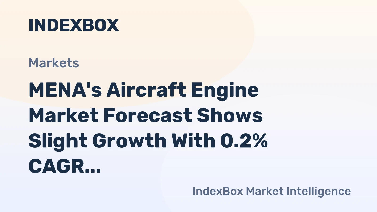 MENA's Aircraft Engine Market Forecast Shows Slight Growth With 0.2% CAGR Through 2035