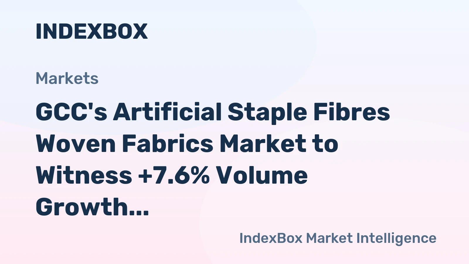 GCC's Artificial Staple Fibres Woven Fabrics Market to Witness +7.6% Volume Growth and Reach 61M Sq. Meters by 2035, Valued at $386M