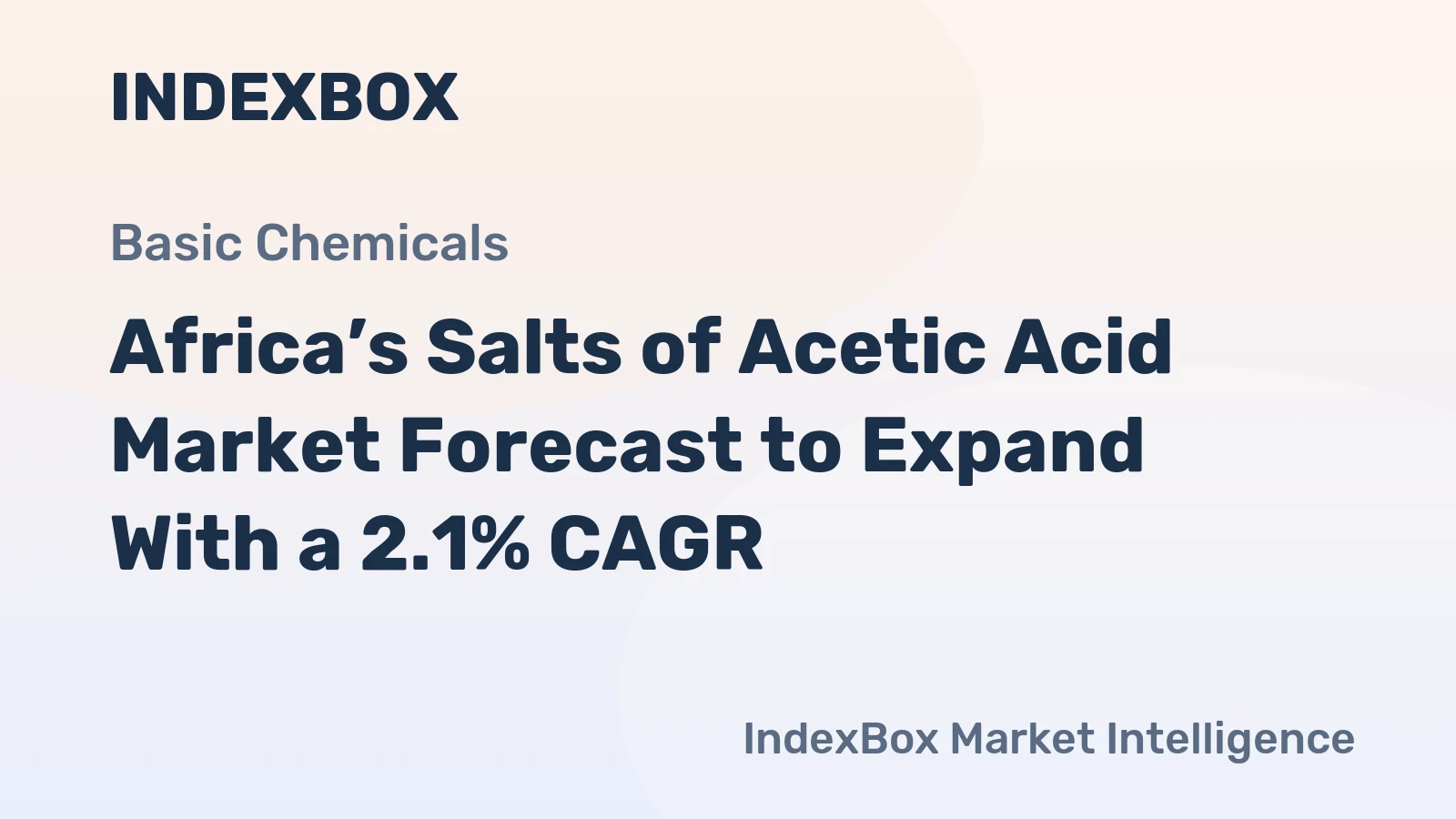 Africa’s Salts of Acetic Acid Market Forecast to Expand With a 2.1% CAGR