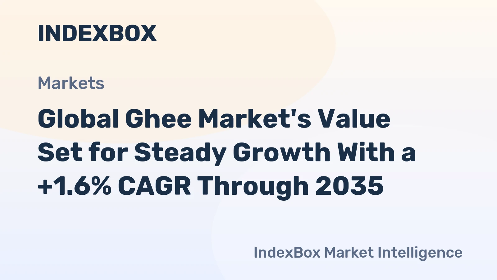 Global Ghee Market's Value Set for Steady Growth With a +1.6% CAGR Through 2035