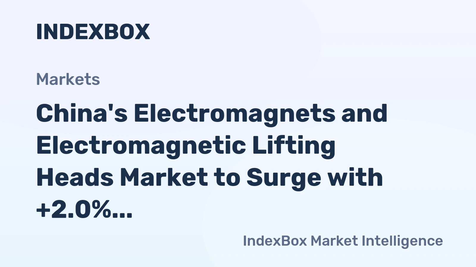 China's Electromagnets and Electromagnetic Lifting Heads Market to Surge with +2.0% CAGR by 2035