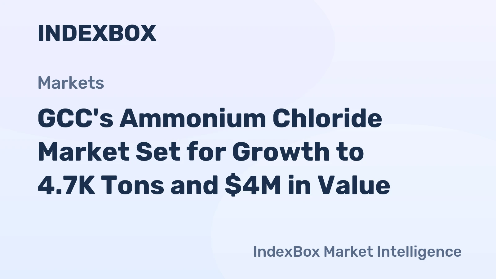 GCC's Ammonium Chloride Market Set for Growth to 4.7K Tons and $4M in Value
