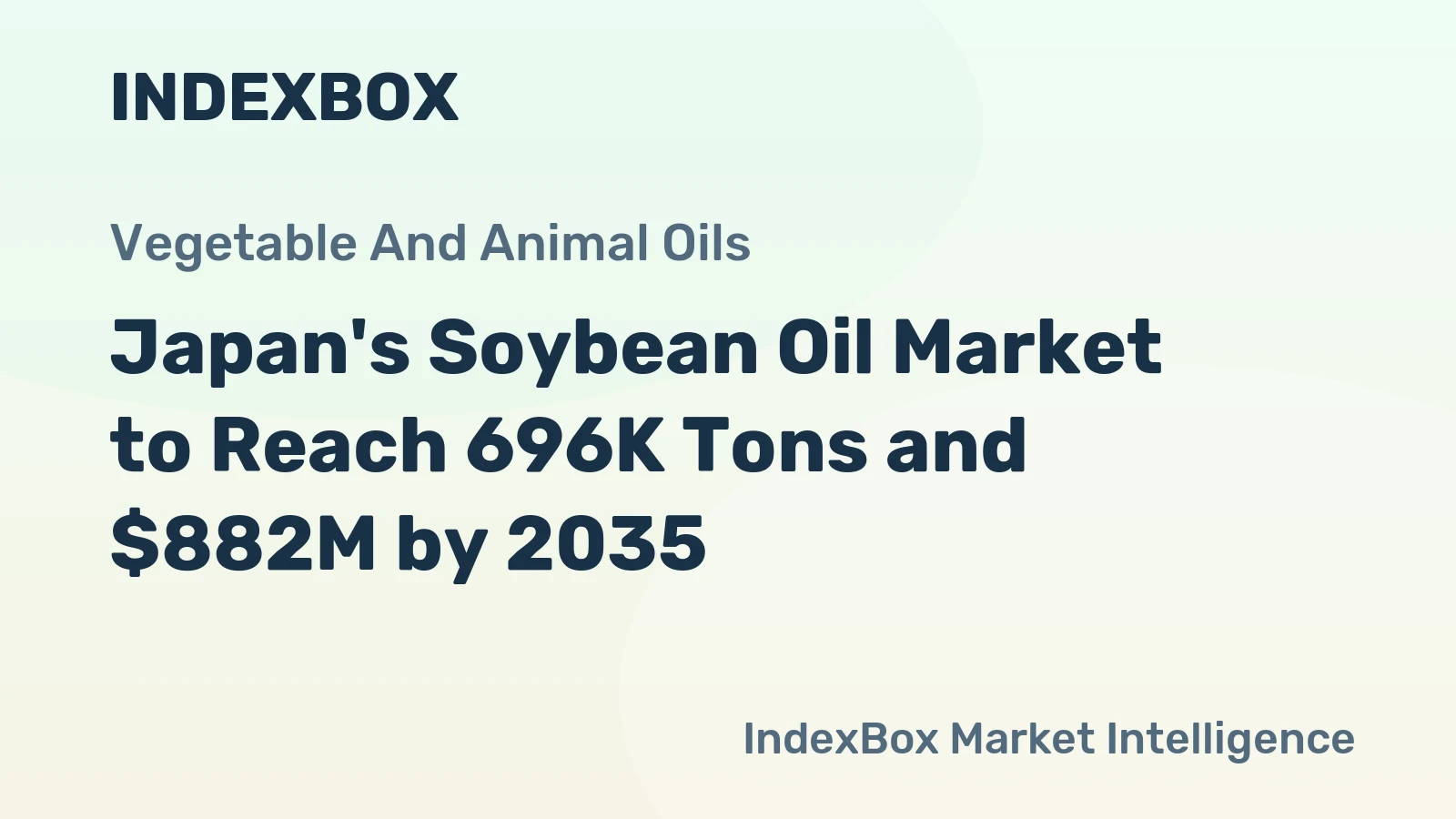 Japan's Soybean Oil Market to Reach 696K Tons and $882M by 2035