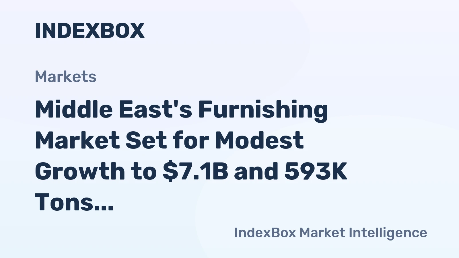 Middle East's Furnishing Market Set for Modest Growth to $7.1B and 593K Tons