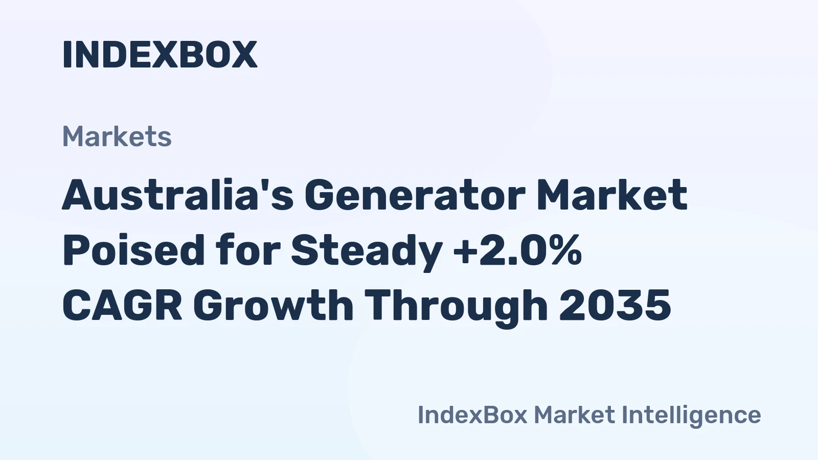 Australia's Generator Market Poised for Steady +2.0% CAGR Growth Through 2035