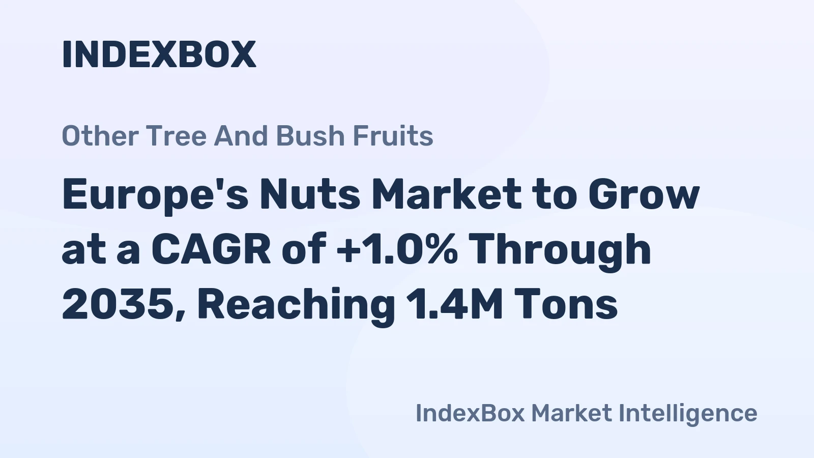Europe's Nuts Market to Grow at a CAGR of +1.0% Through 2035, Reaching 1.4M Tons