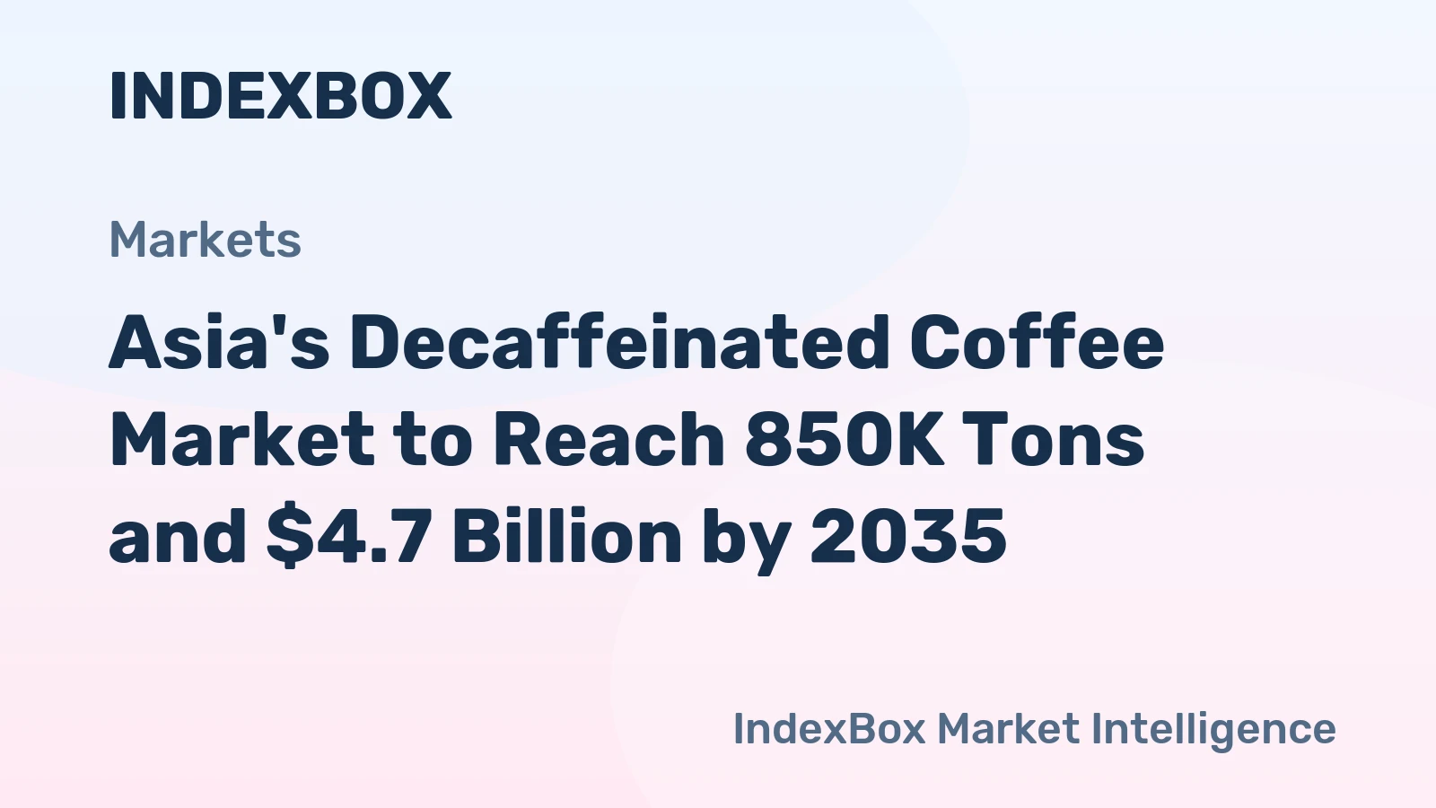 Asia's Decaffeinated Coffee Market to Reach 850K Tons and $4.7 Billion by 2035