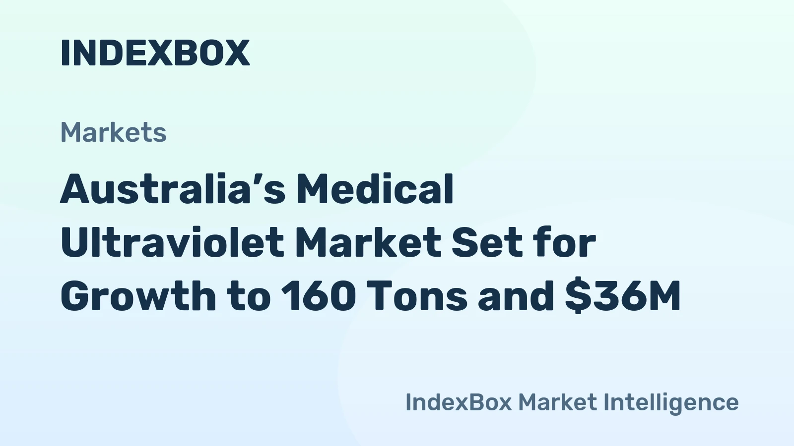 Australia’s Medical Ultraviolet Market Set for Growth to 160 Tons and $36M