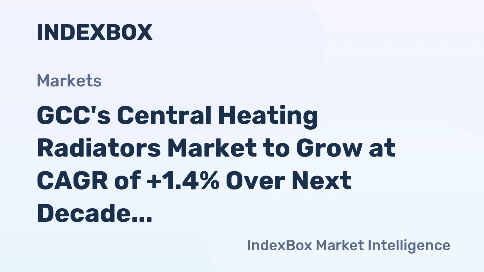 GCC's Central Heating Radiators Market to Grow at CAGR of +1.4% Over Next Decade