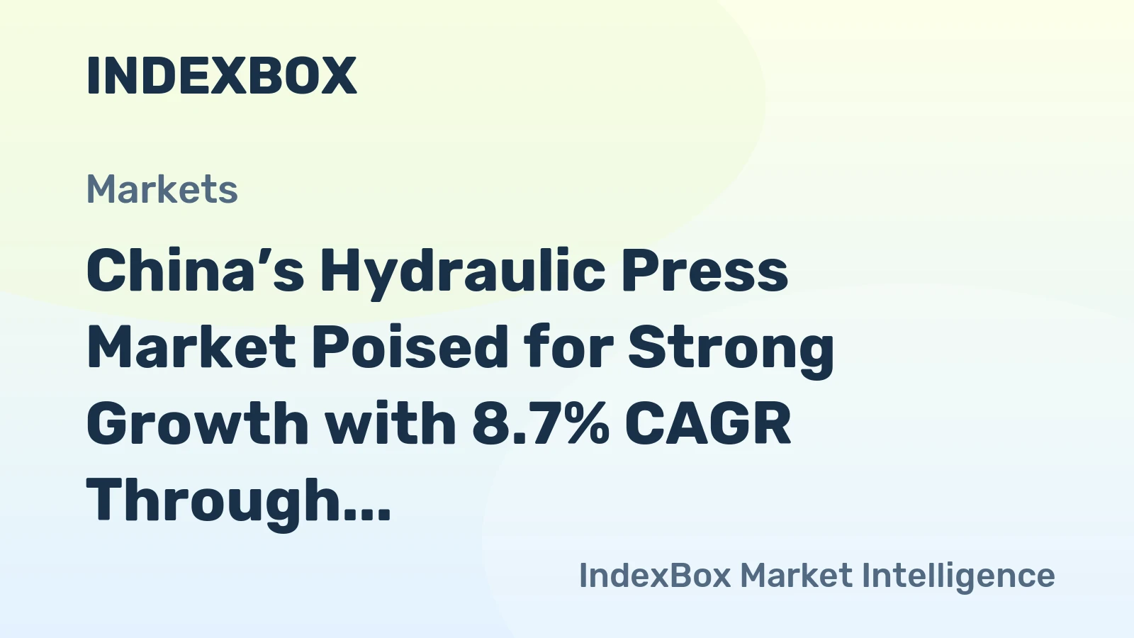 China’s Hydraulic Press Market Poised for Strong Growth with 8.7% CAGR Through 2035