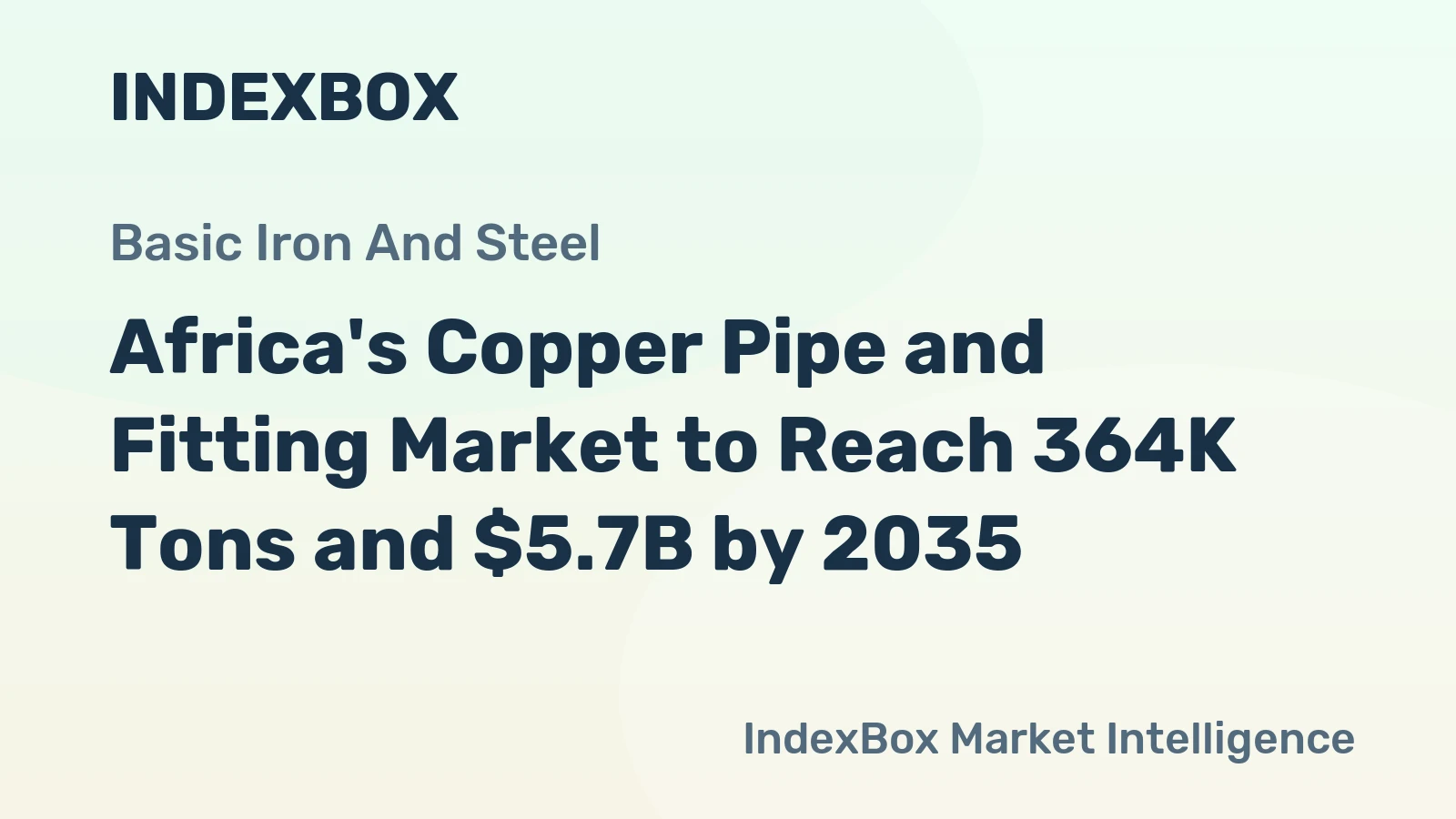 Africa's Copper Pipe and Fitting Market to Reach 364K Tons and $5.7B by 2035