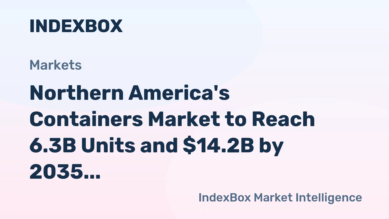 Northern America's Containers Market to Reach 6.3B Units and $14.2B by 2035