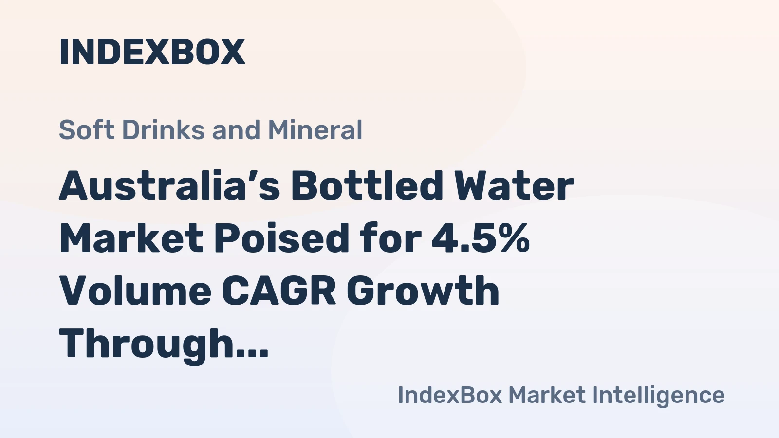 Australia’s Bottled Water Market Poised for 4.5% Volume CAGR Growth Through 2035