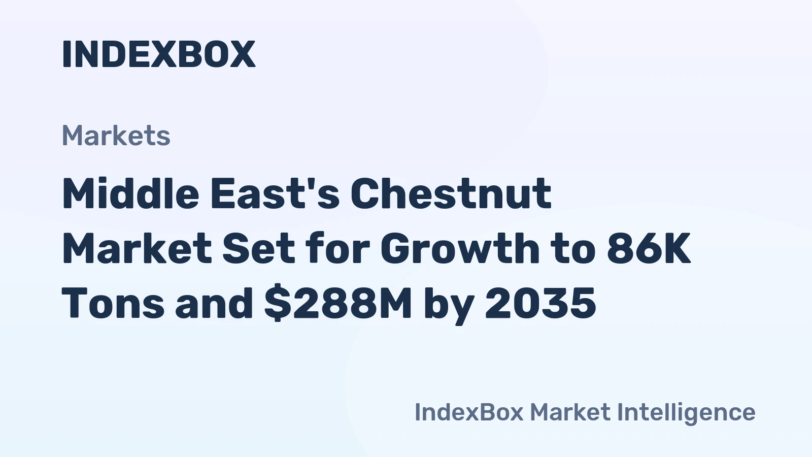 Middle East's Chestnut Market Set for Growth to 86K Tons and $288M by 2035