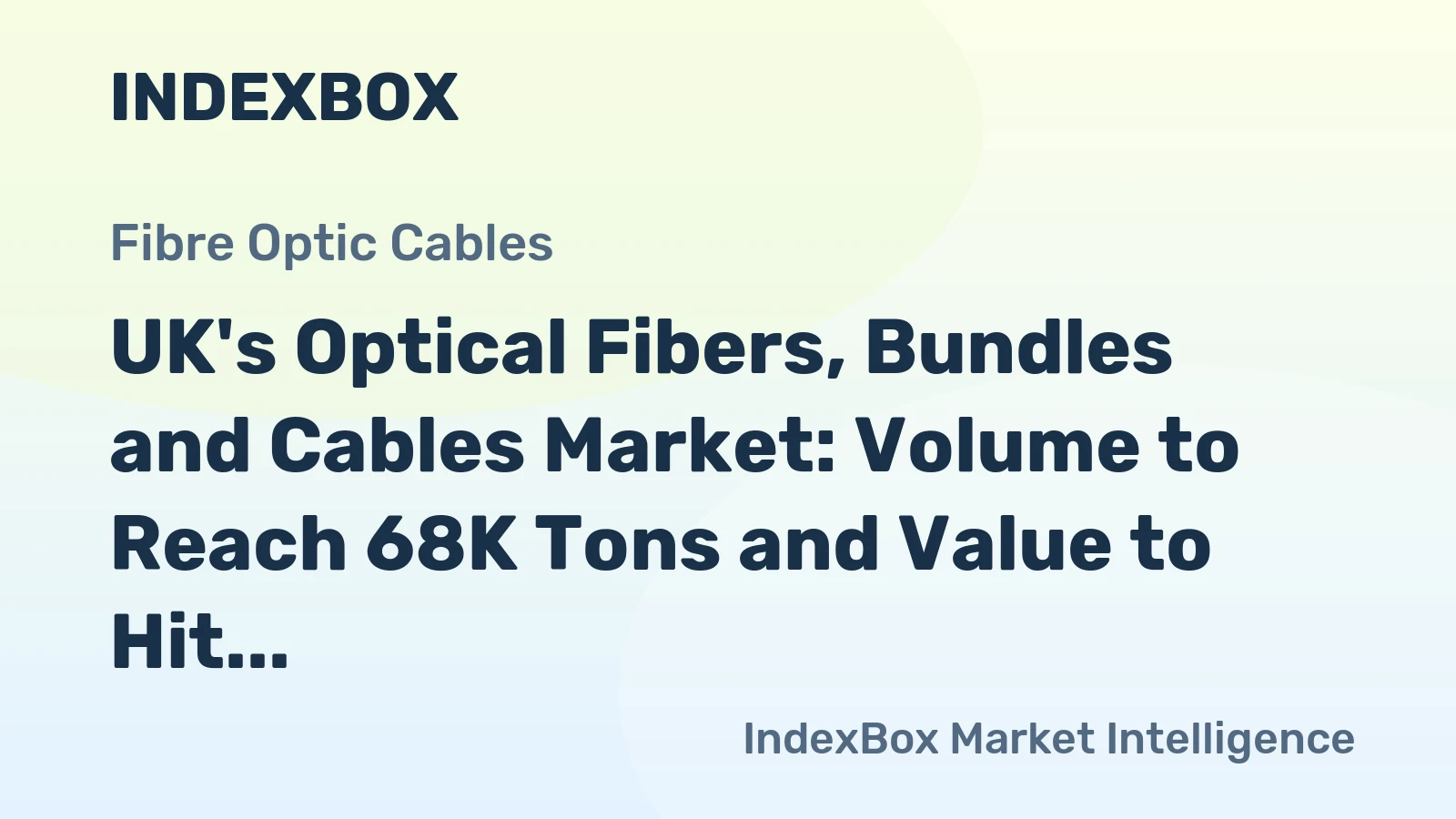 UK's Optical Fibers, Bundles and Cables Market: Volume to Reach 68K Tons and Value to Hit $1.9B by 2035