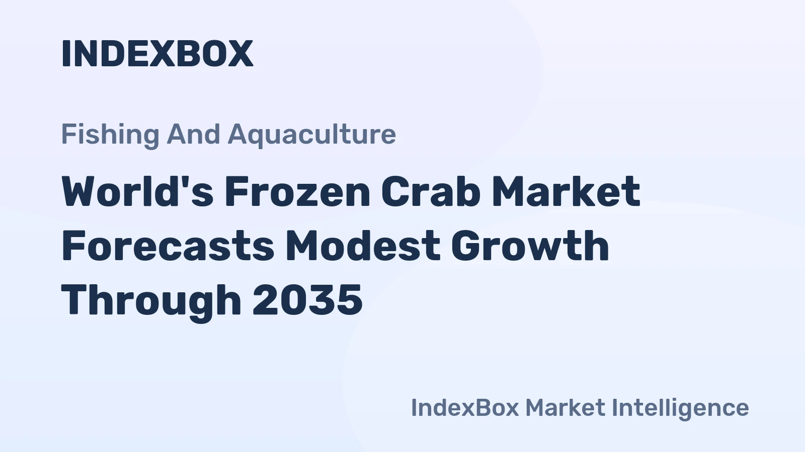 World's Frozen Crab Market Forecasts Modest Growth Through 2035