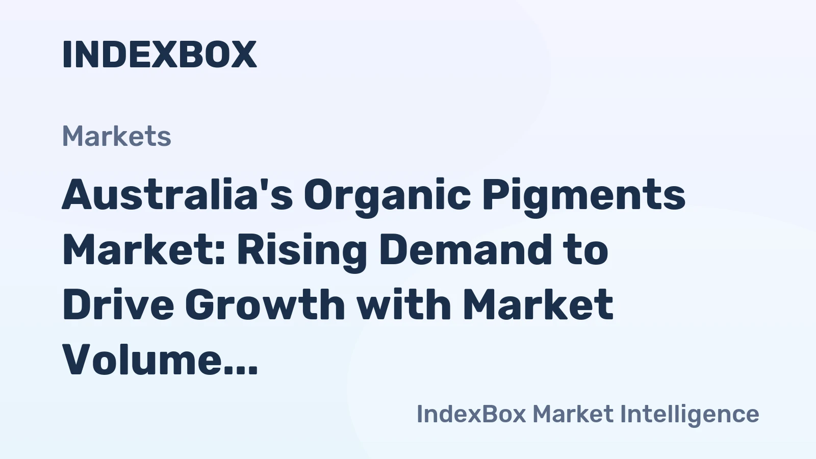Australia's Organic Pigments Market: Rising Demand to Drive Growth with Market Volume Reaching 3.5K tons and Market Value Hitting $31M by 2035