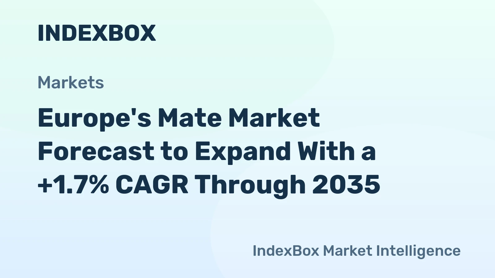 Europe's Mate Market Forecast to Expand With a +1.7% CAGR Through 2035