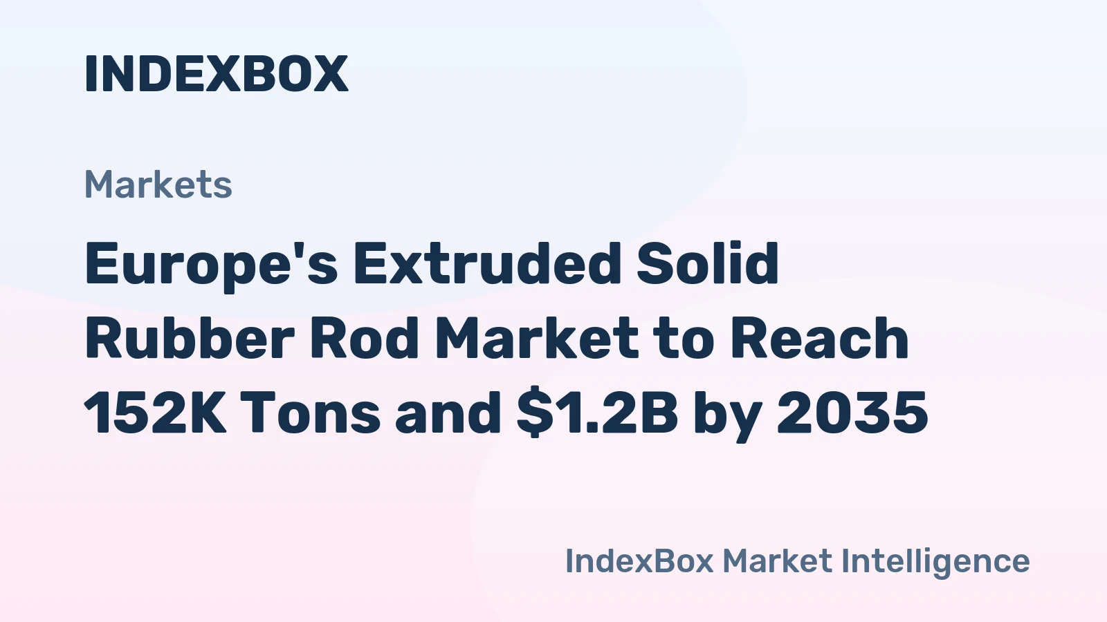 Europe's Extruded Solid Rubber Rod Market to Reach 152K Tons and $1.2B by 2035