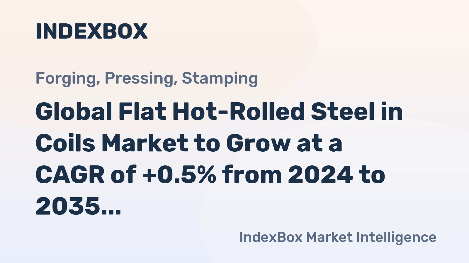Global Flat Hot-Rolled Steel in Coils Market to Grow at a CAGR of +0.5% from 2024 to 2035, Reaching 334M Tons