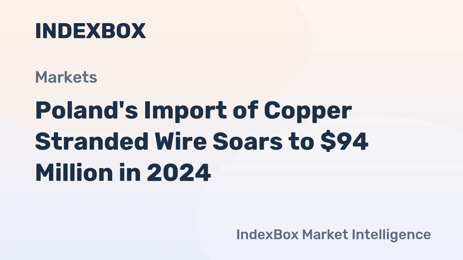 Poland's Import of Copper Stranded Wire Soars to $94 Million in 2024